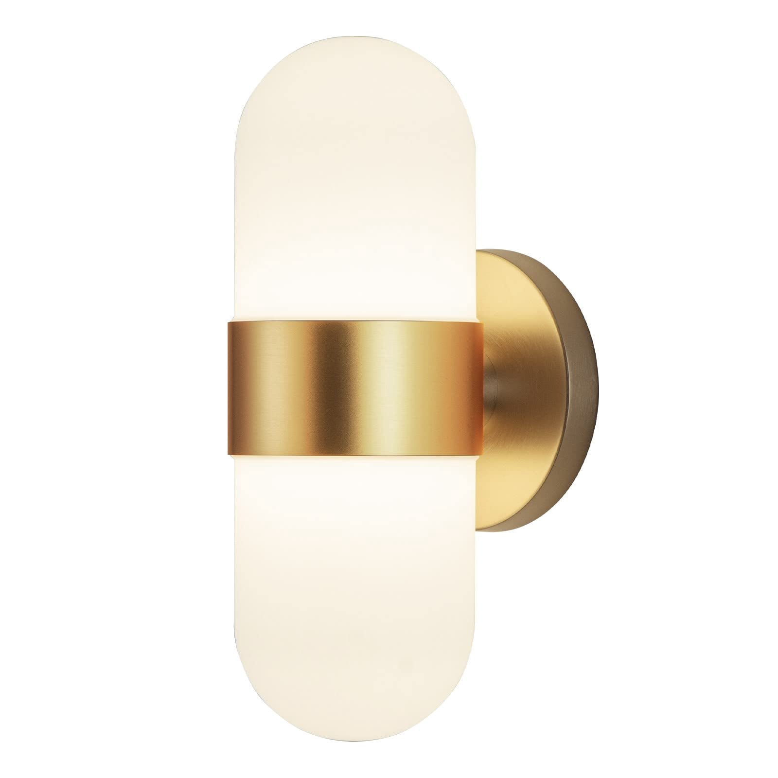 Tubicen Wall Sconce Gold Up and Down Bathroom Sconces Mid Century ...