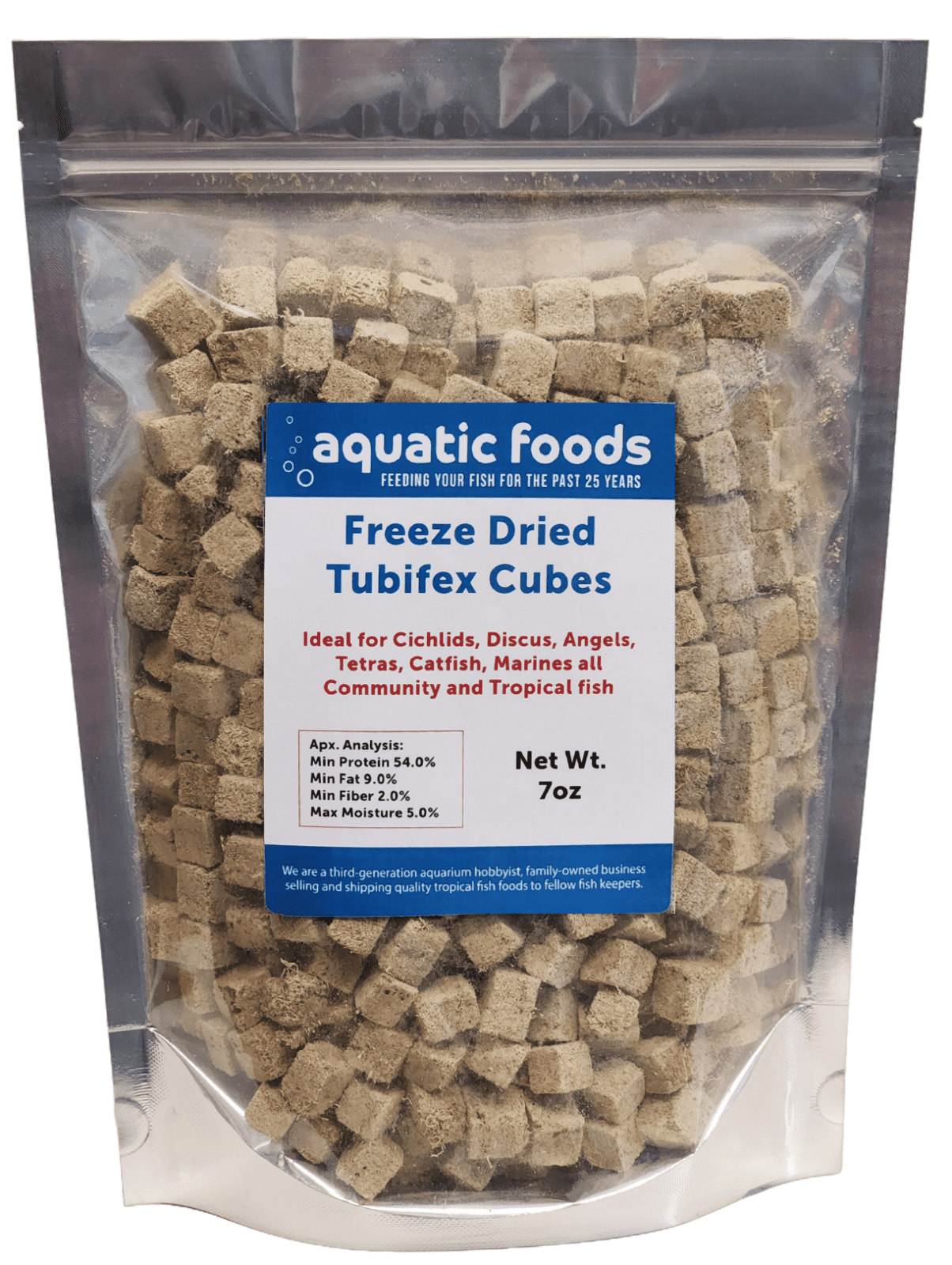 Tubifex Worm Cubes, Premium Floating Freeze Dried Tubifex Worm Cubes ...