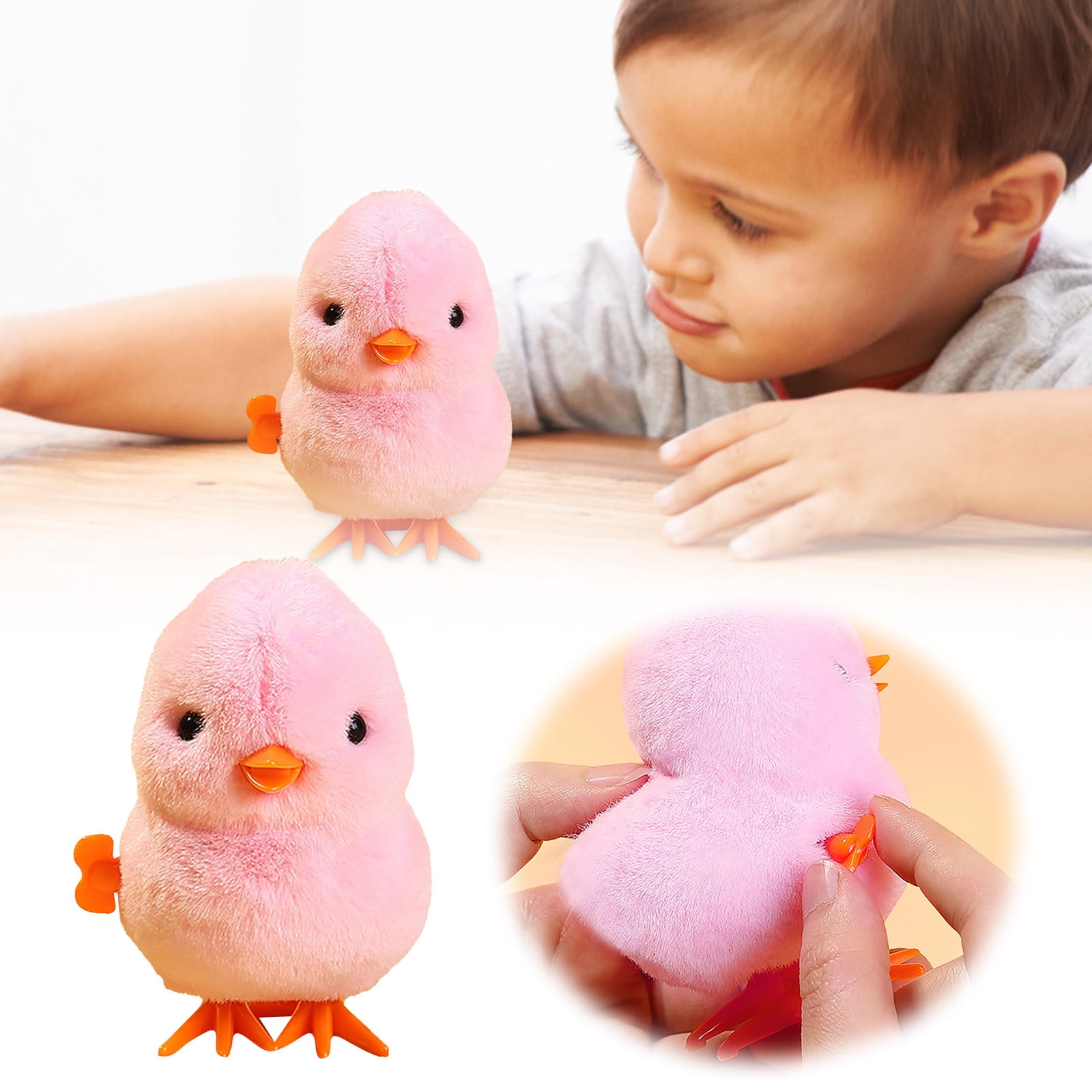 Tubsbbeixxx Chicken Toy Funny Wind Up Hopping Jumping Chickens ...