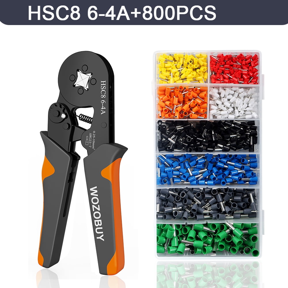 Tubular Terminal Crimping Plier HSC8 6-4/6-6 Crimper Wire Mini Ferrule ...