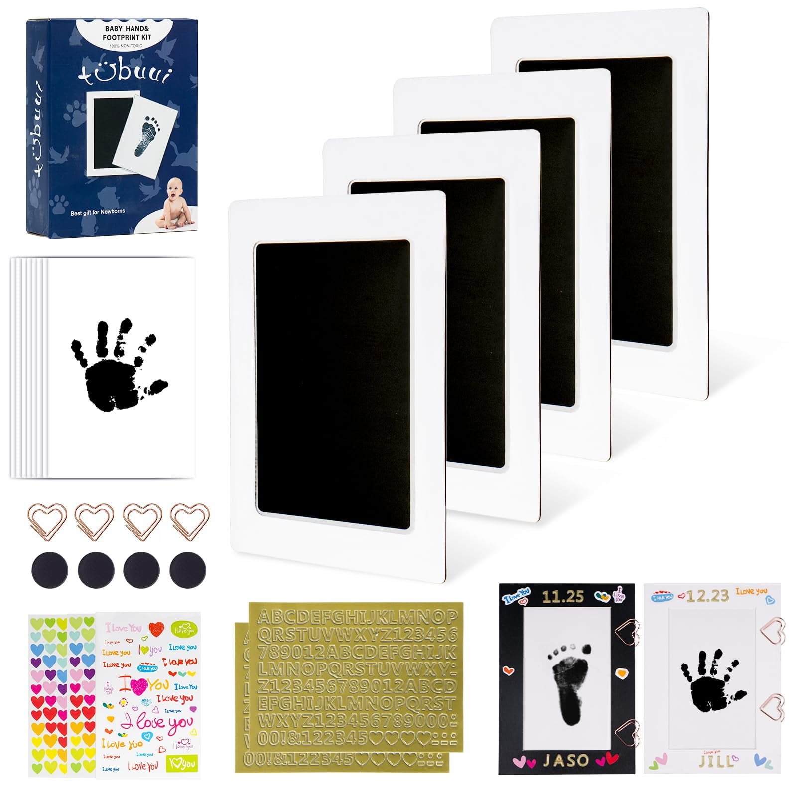 Tubuui Inkless Baby Hand and Footprint Kit,Clean Touch Ink Pad for Baby ...