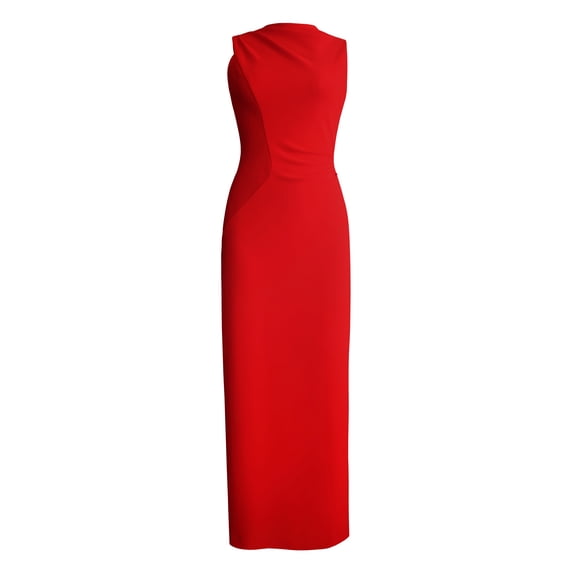 Tucked Shoulder Column Gown - Walmart.com