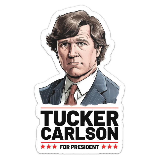 Tucker Carlson For President Sticker Phone Decal Water Bottle Stickers ...