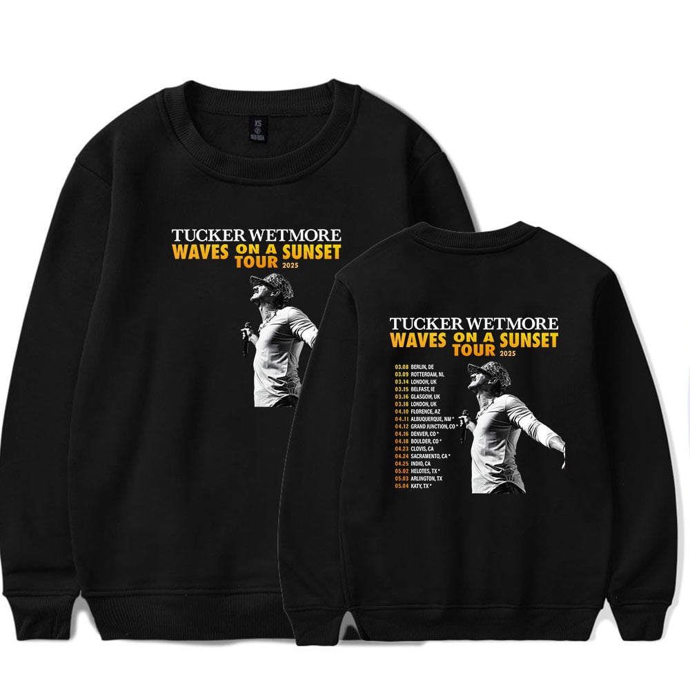Tucker Wetmore Tour 2025 Merch Long Sleeve Crewneck Sweatshirt For Men ...