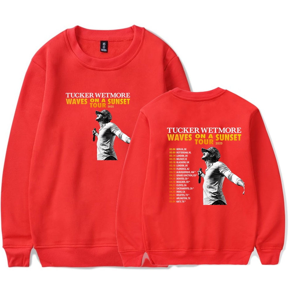 Tucker Wetmore Tour 2025 Merch Long Sleeve Crewneck Sweatshirt For Men ...