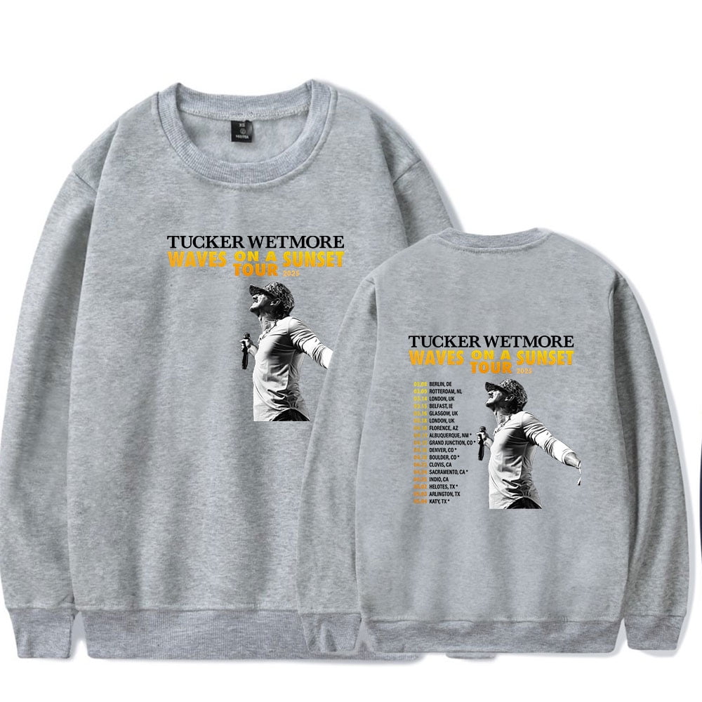 Tucker Wetmore Tour 2025 Merch Long Sleeve Crewneck Sweatshirt For Men ...