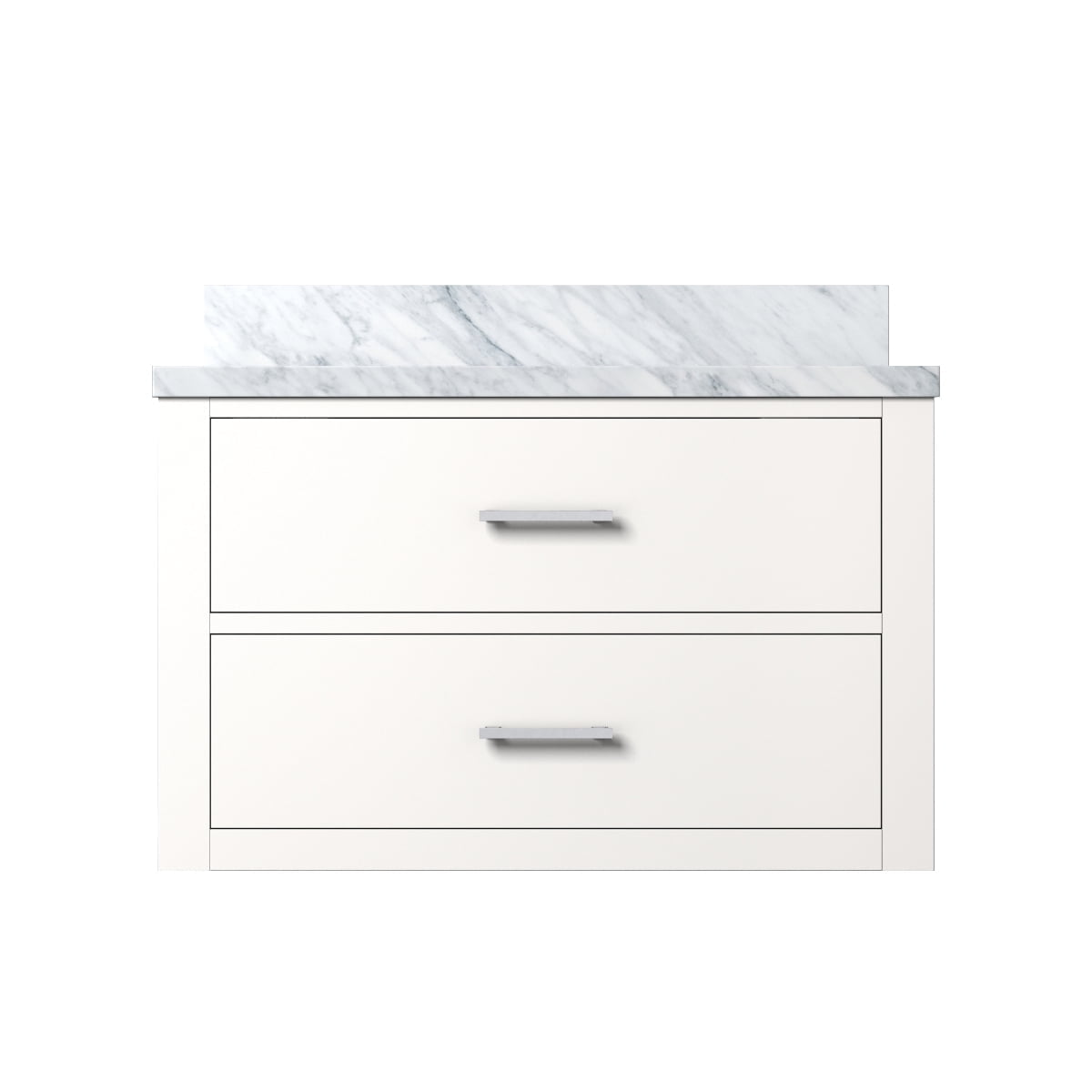 Tuckerton 30 in W x 22 in D White Single Bath Vanity and Carrara Marble ...