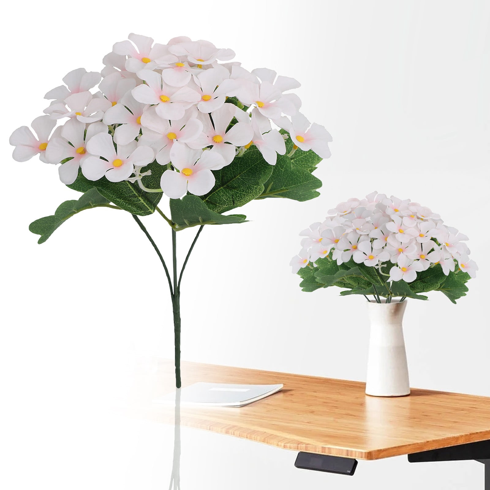 Tucknest Artificial Hydrangea Bouquet, Faux Flowers for Wedding ...