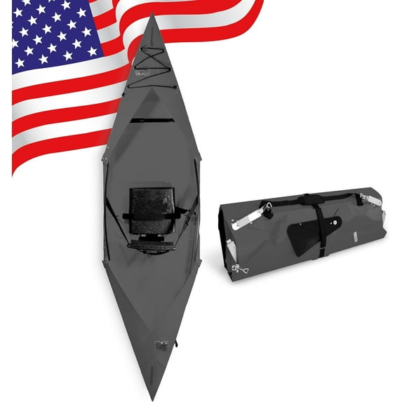 Tucktec 10' PRO Foldable Kayaks - Full Size Black Folding Kayak ...