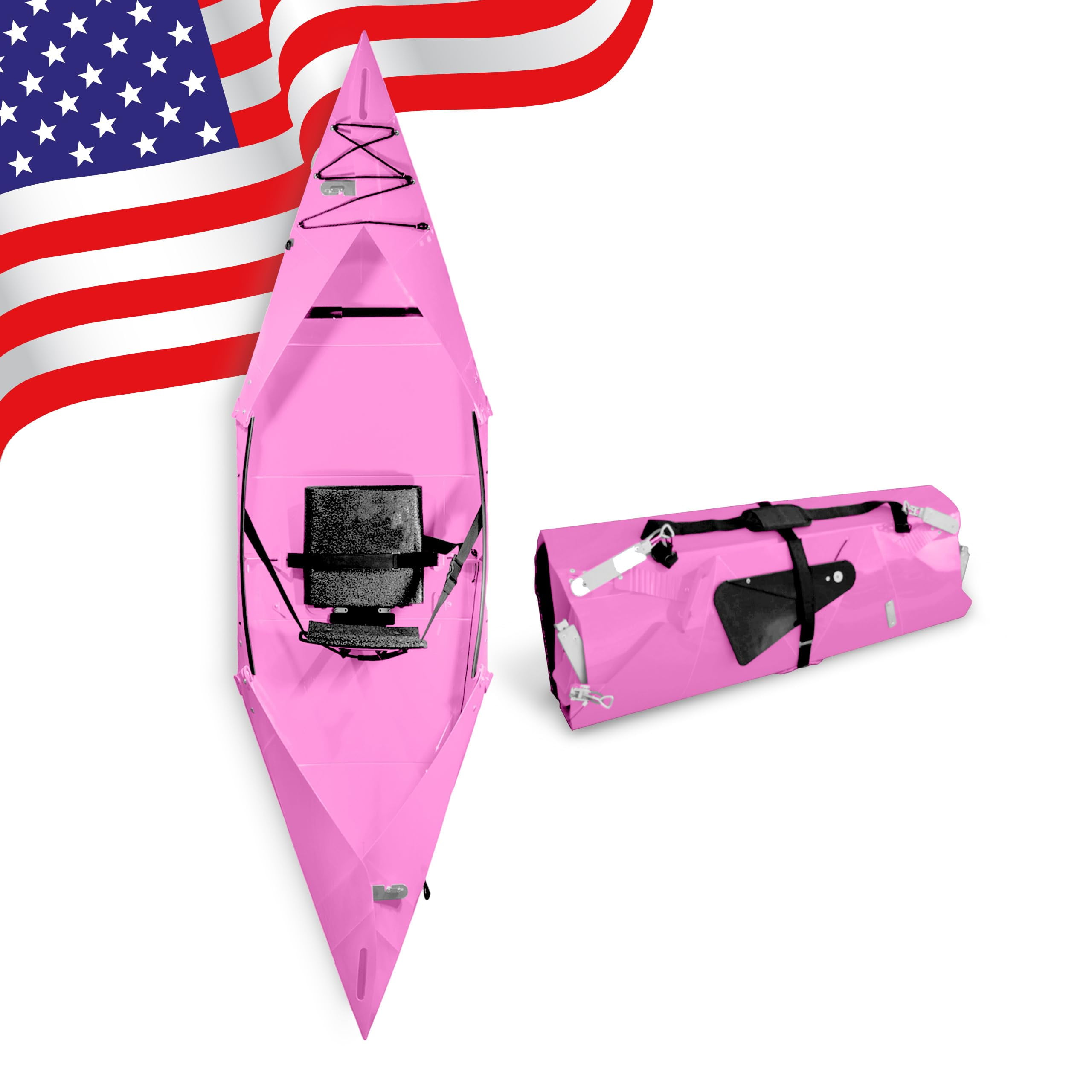 Tucktec 10' PRO Foldable Kayaks - Full Size Pink Folding Kayak ...