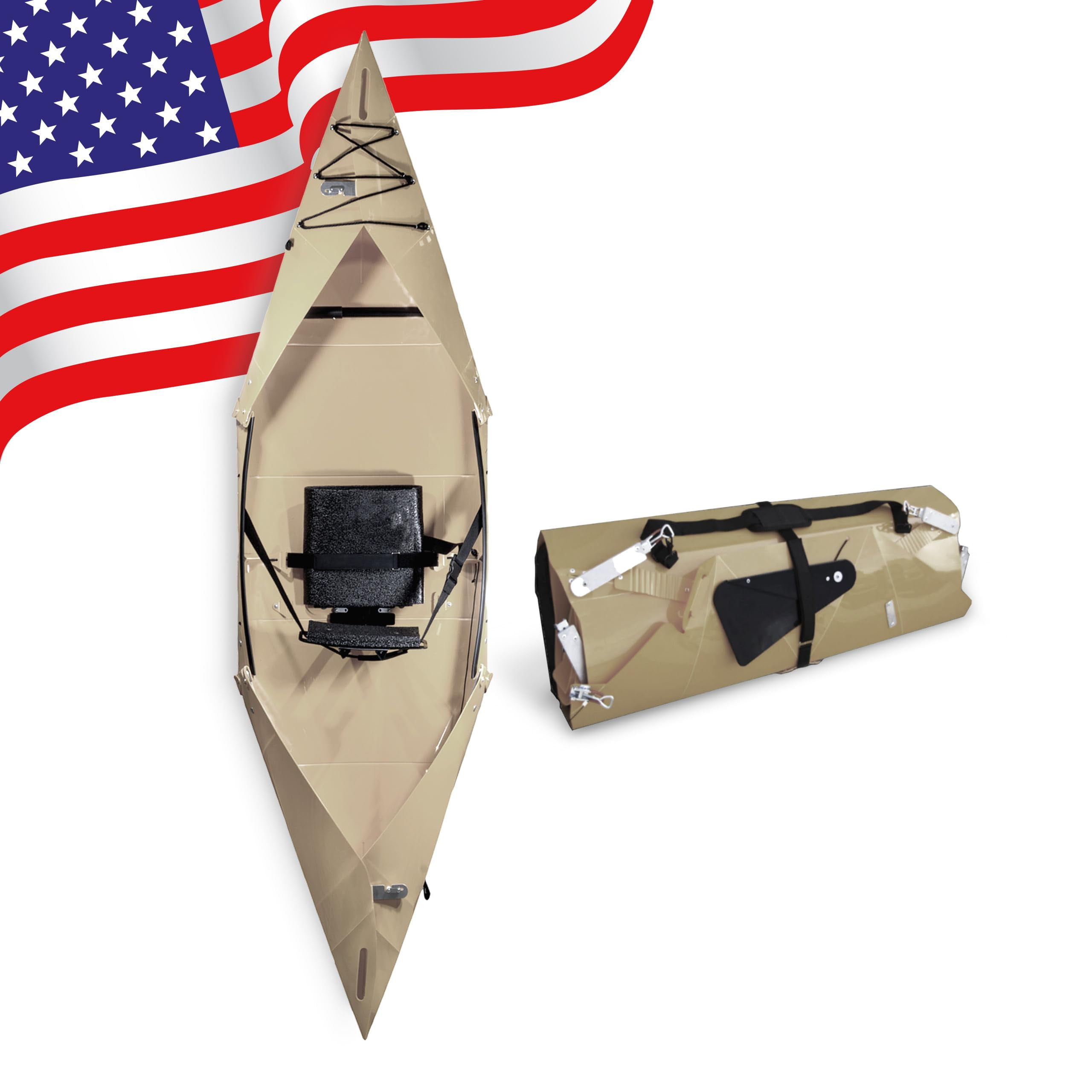 Tucktec 10' PRO Foldable Kayaks - Full Size Tan Folding Kayak ...