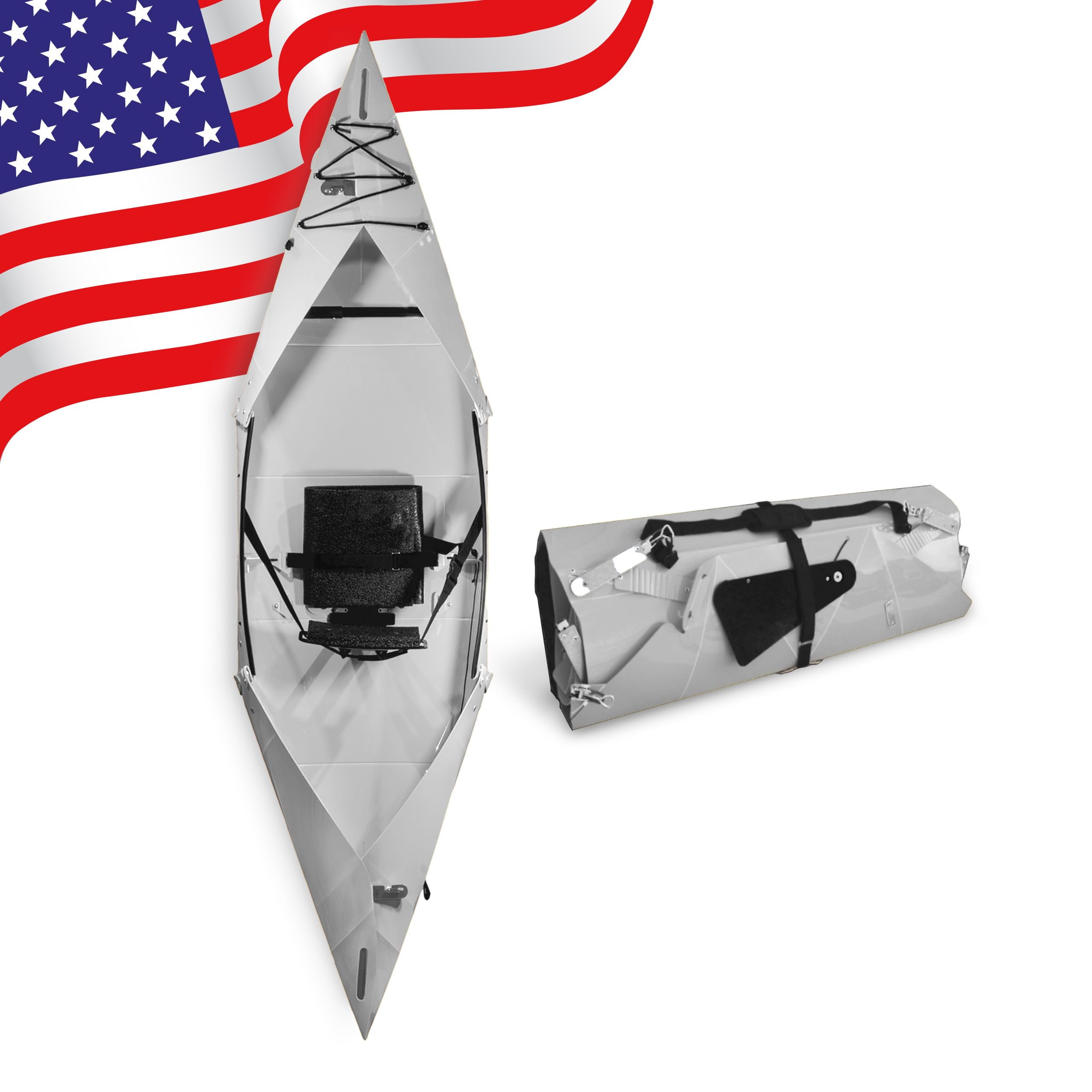 Tucktec 10' PRO Foldable Kayaks - Full Size White Folding Kayak ...