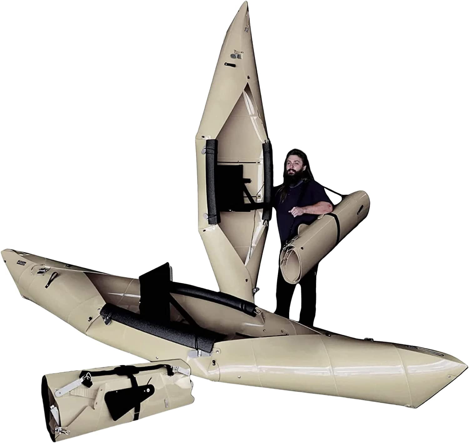 Tucktec Advanced 10 Foot Folding Kayak - Stronger Than a Inflatable ...