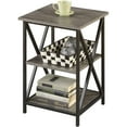 Tucson 3 Tier End Table, Weathered Gray - Walmart.com