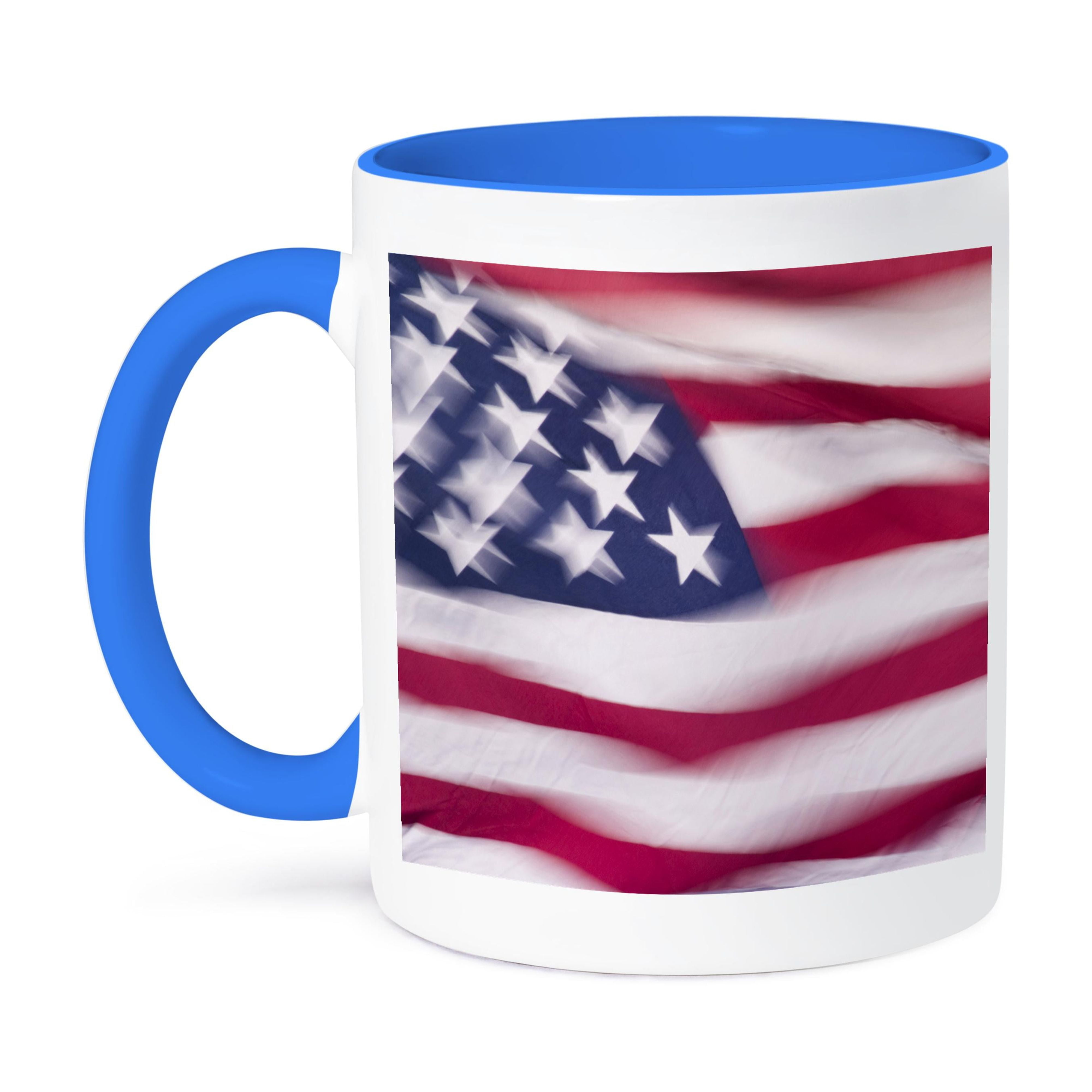 3dRose, Tucson, Arizona American flag - US03 DWE0061 - David H. Wells, 15oz Two-Tone Blue Mug ...