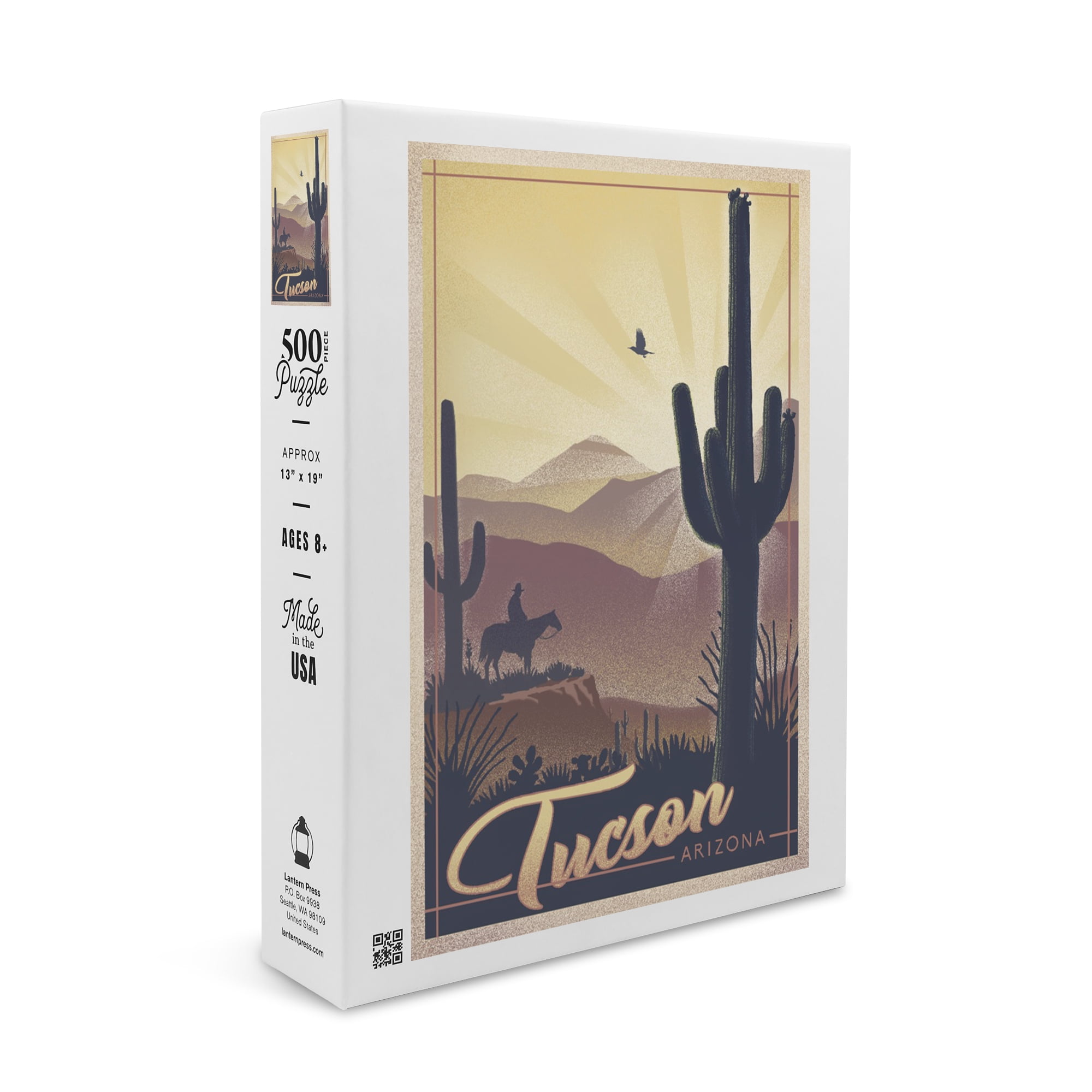Tucson, Arizona, Lithograph (19x27 inches, Premium 500 Piece Jigsaw ...
