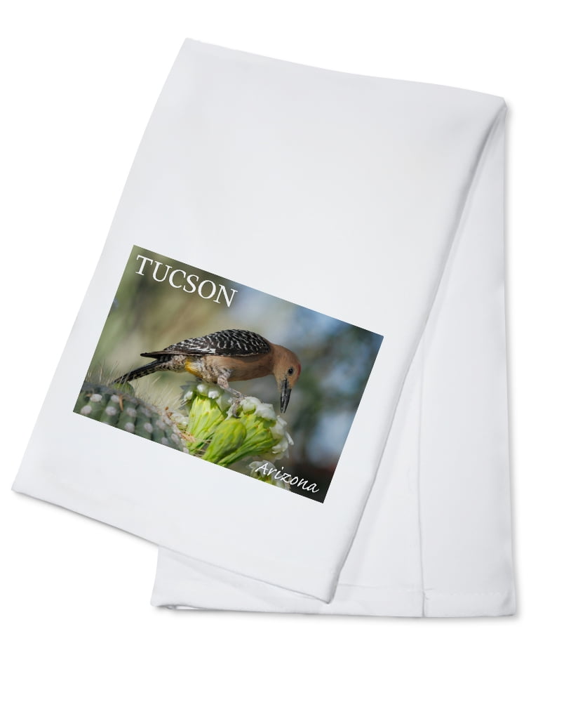 Tucson, Arizona, Woodpecker (100% Cotton Tea Towel, Decorative Hand ...
