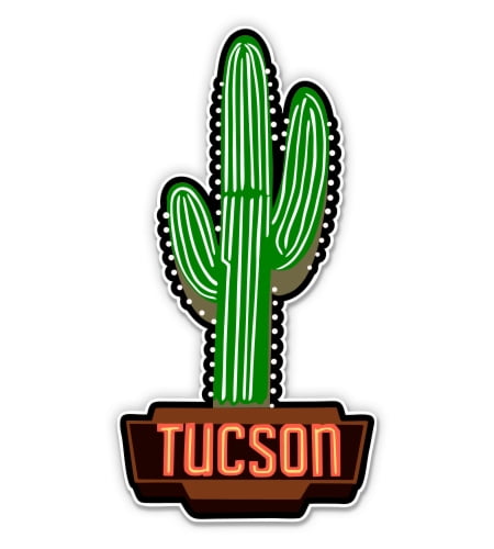 Tucson Cactus Arizona - 8" Vinyl Sticker - For Car Laptop I-Pad ...