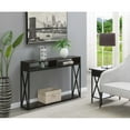 Tucson Deluxe 2 Tier Console Table in Espresso Wood Finish and Black ...