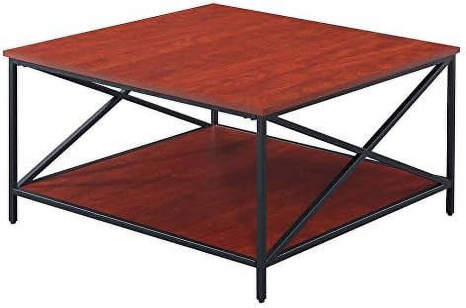 Tucson Metal Square Coffee Table Cherry / Black - Walmart.com