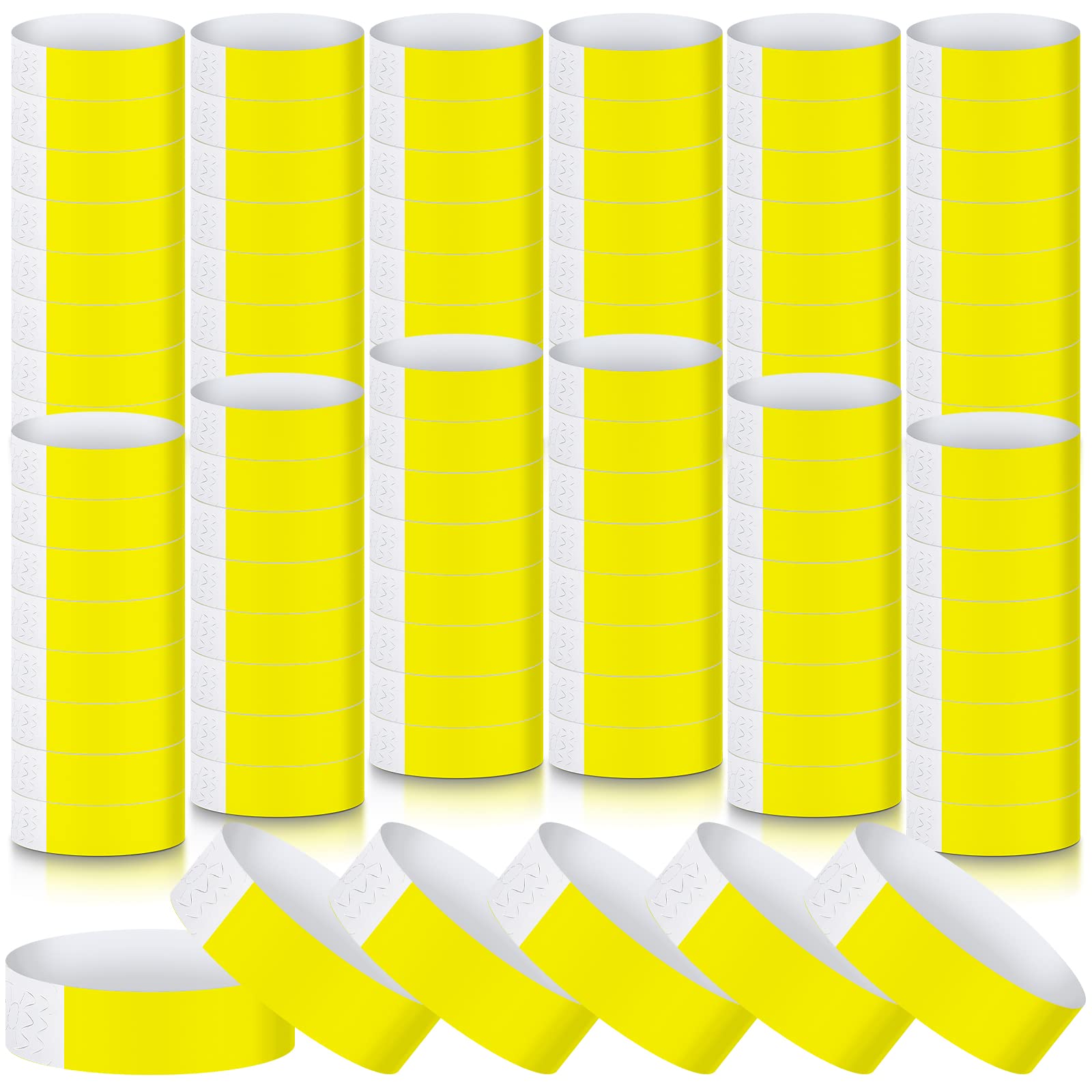 Tudomro 1200 Pack Paper Wristbands for Events Neon Party Wrist Bands ...