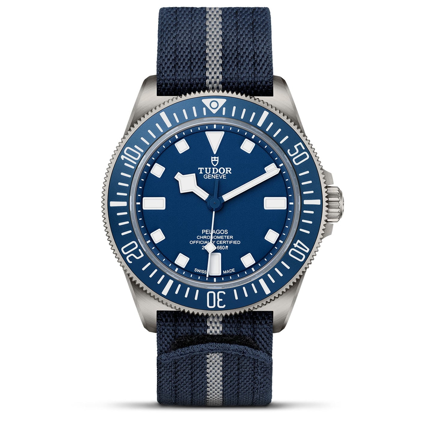 Tudor Pelagos FXD Automatic Blue Dial Fabric Strap Men's Watch M25707B ...