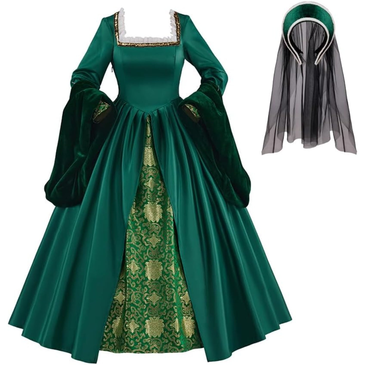 Tudor Period Anne Boleyn Dress Women Renaissance Tudor Princess Queen ...