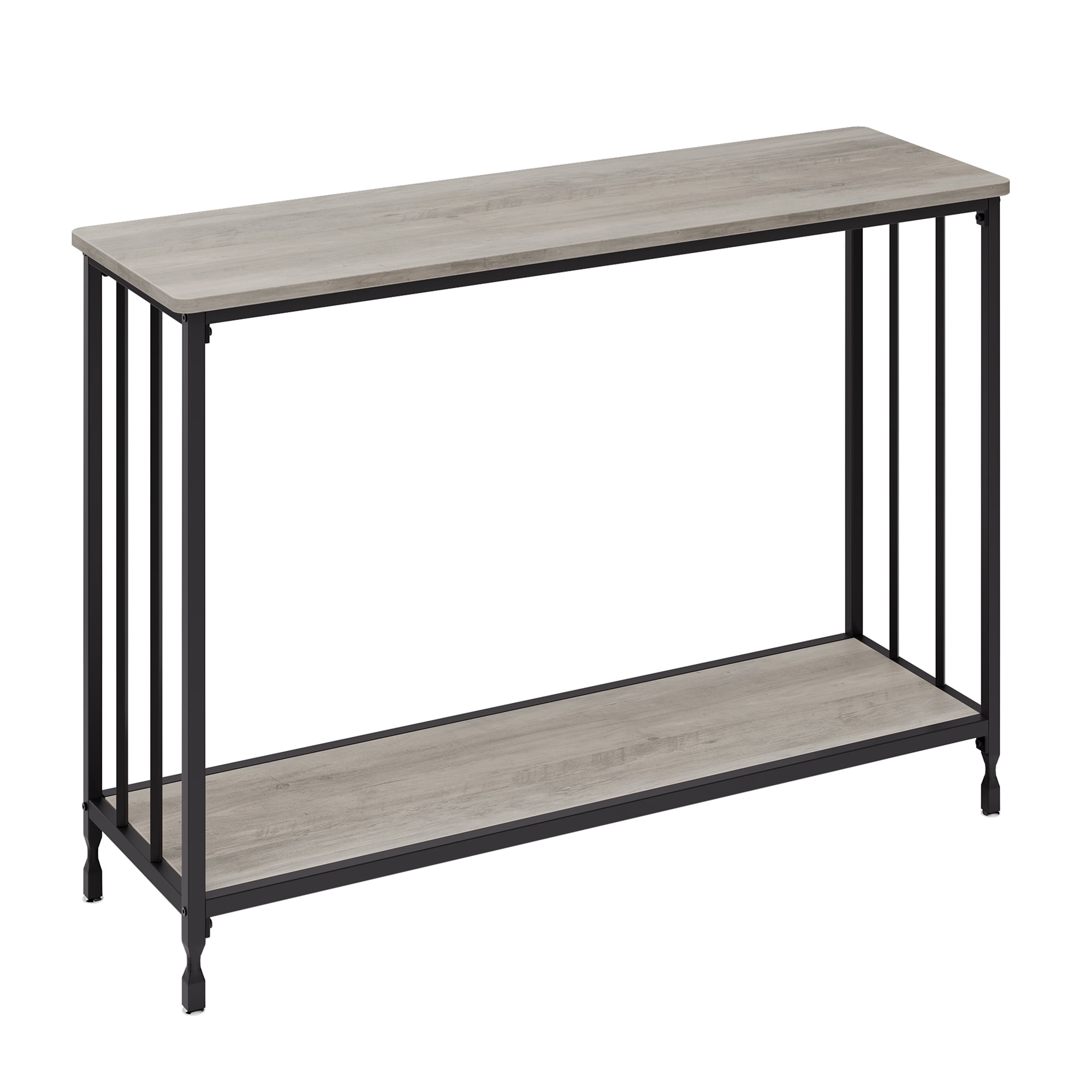 Tuekys 41.3” Console Table, Entryway Table, Narrow Sofa Table with Wood Shelves and Metal Frames ...