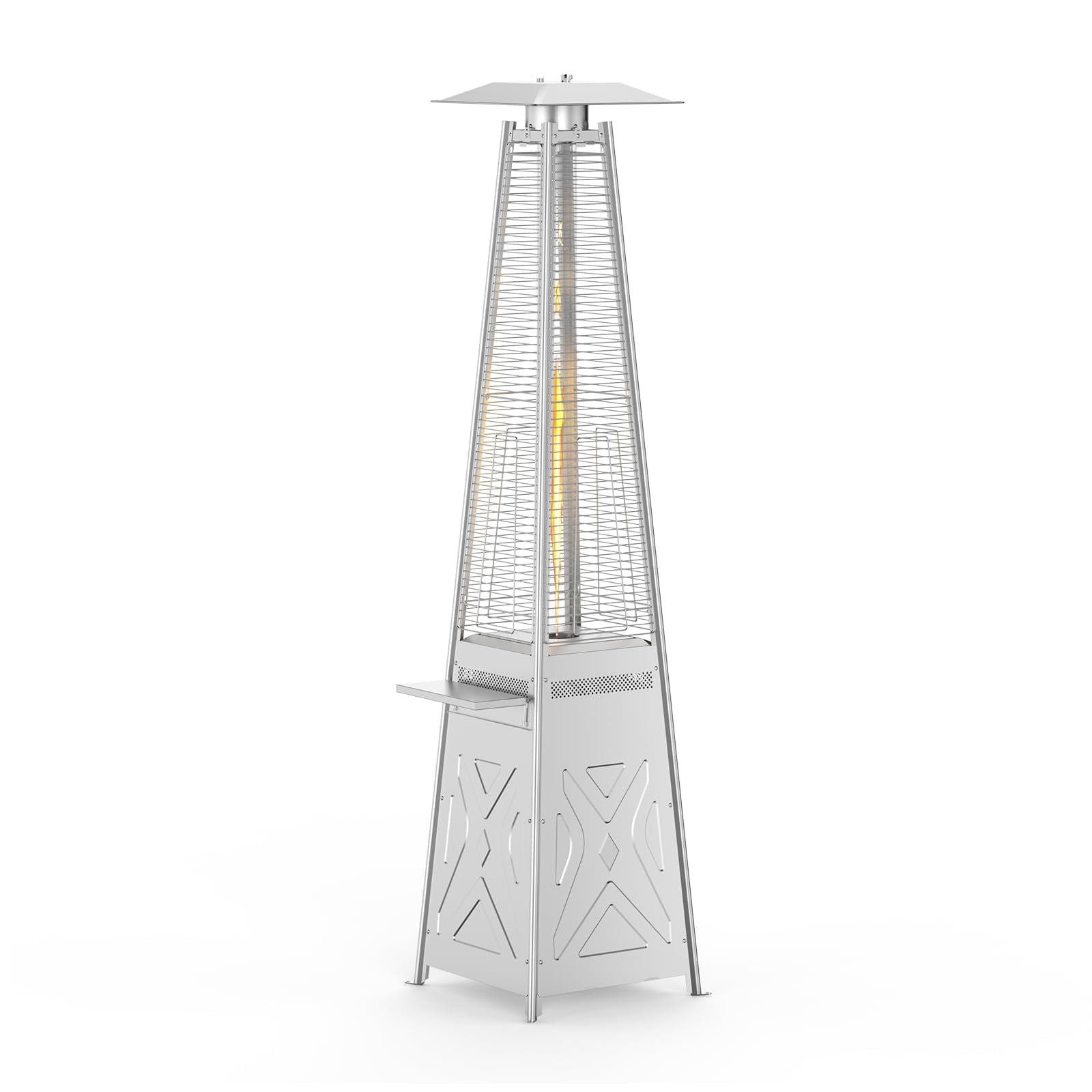 Tuekys 48,000 BTU Pyramid Patio Heater, Outdoor Heater with Stainless ...