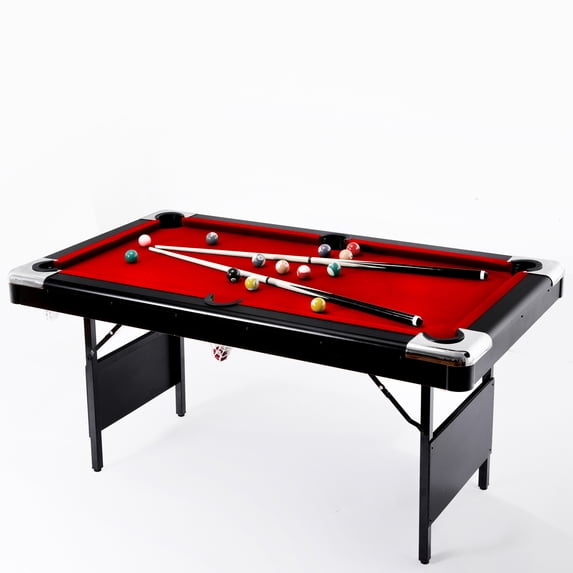 Tuekys 7FT Folding Pool Table, Portable Billiards Game Table with ...