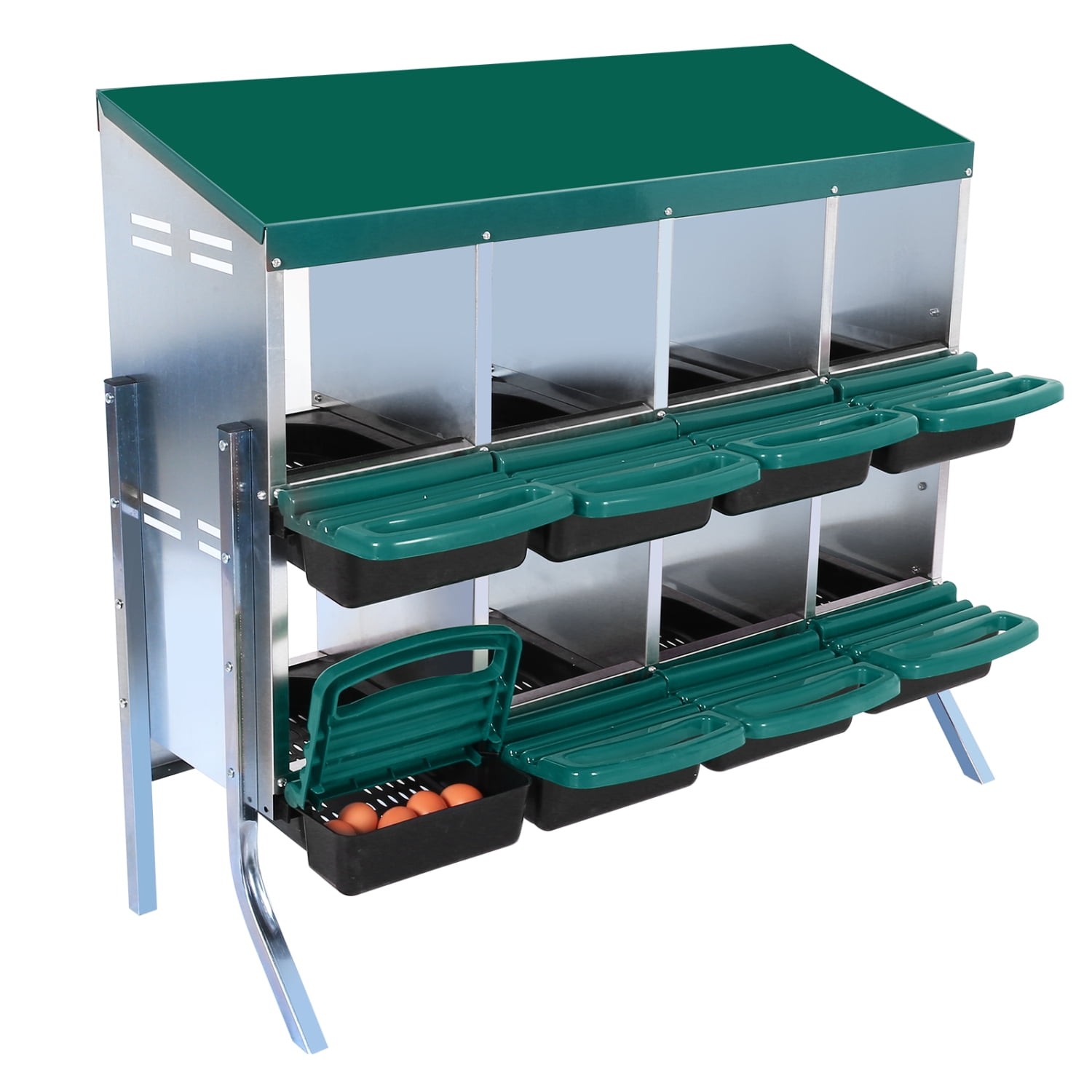 Tuekys 8 Hole Chicken Nesting Boxes, Metal Chicken Egg Laying Box with ...