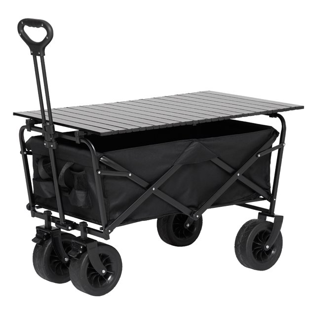 Tuekys Collapsible Folding Outdoor Camping Wagon, Park Utility Wagon ...