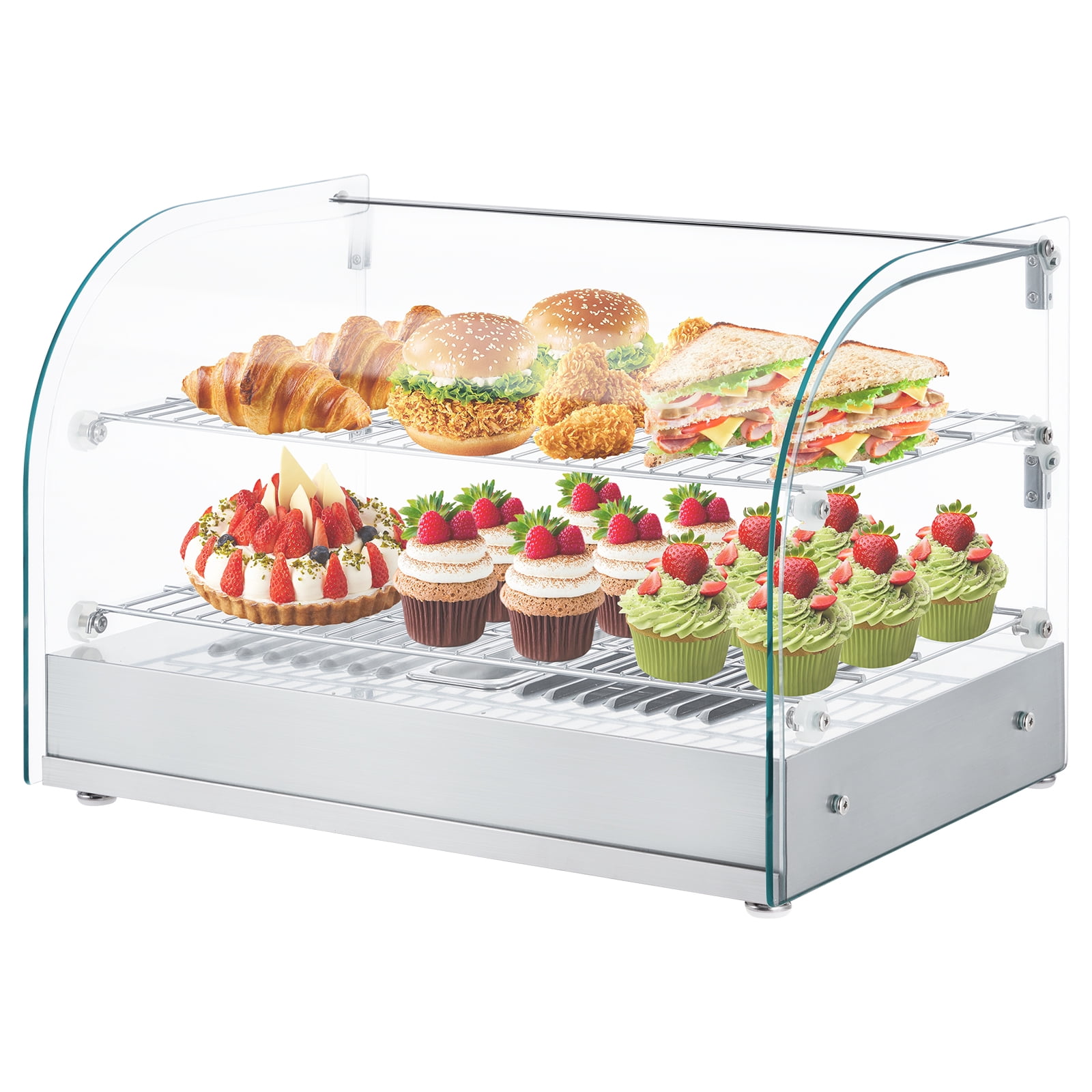 Tuekys Commercial Two Shelves Countertop Food Warmer Display Case - 1.5 ...