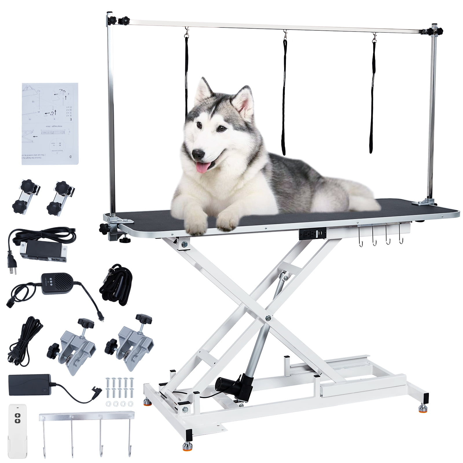 Tuekys Electric Pet Grooming Table (60 Inches, Remote Control Lift ...