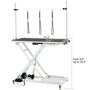 VINGLI Large Adjustable Pet Grooming Table, Foldable Stand with Arm ...