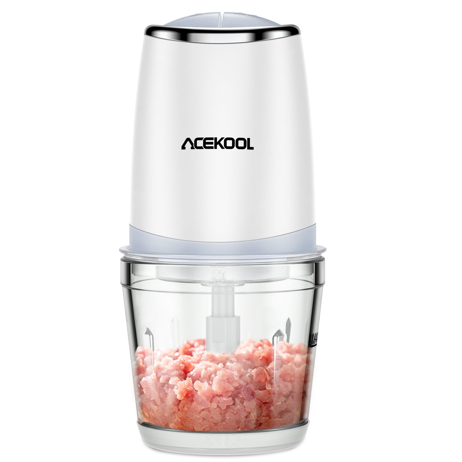 Tuekys Food Chopper Grinder Electric Processor with 4 Blades 2 Speeds ...