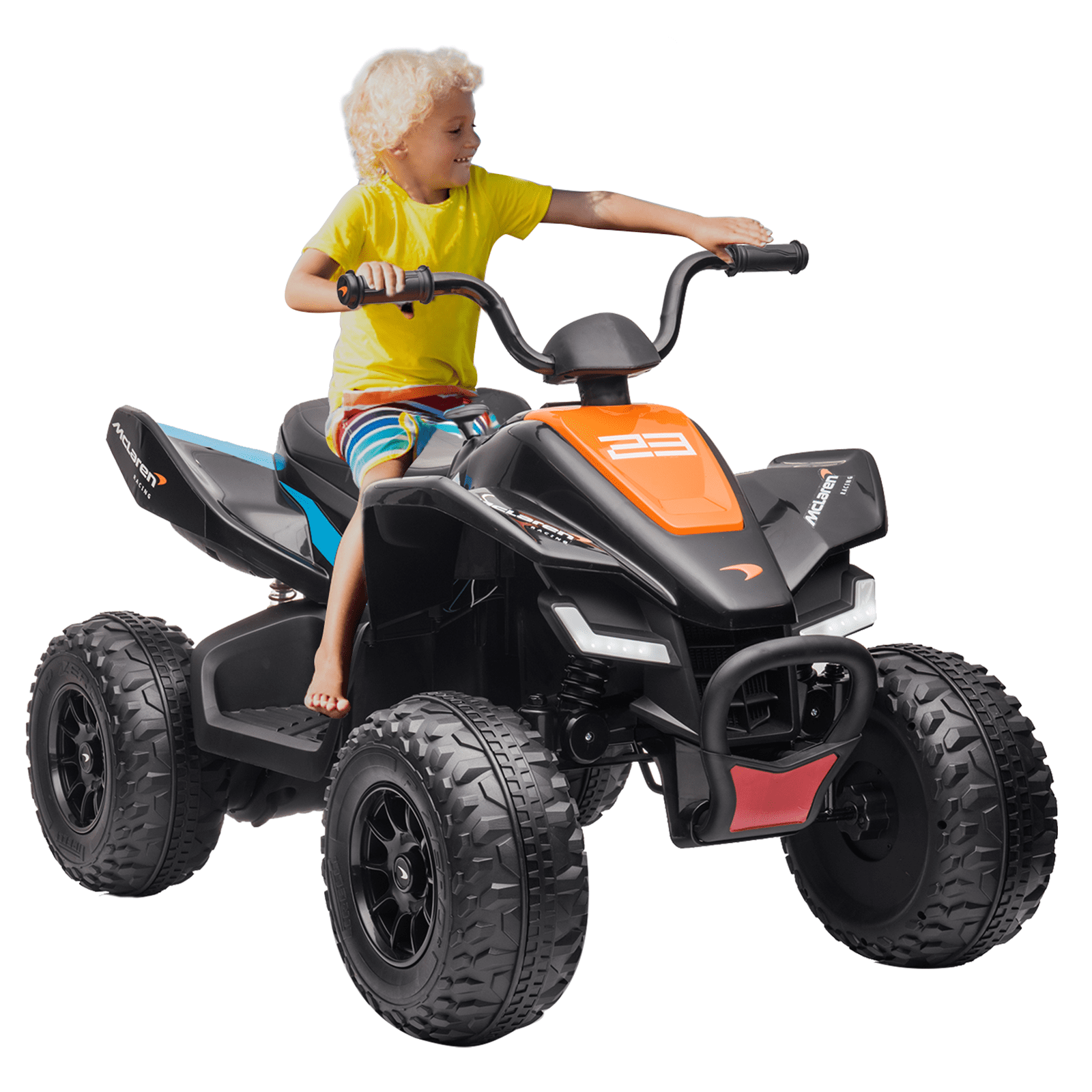 Tuekys Officially Licensed Mc-Laren 24V Kids Electric Ride On ATV, 4 ...