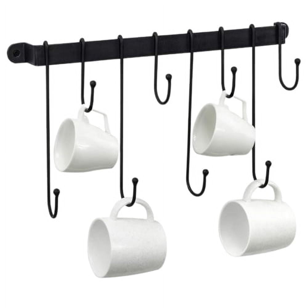 Tuelaly Mug Hanger with 8 Hooks Wall Mounted Space Saving Rust-proof ...