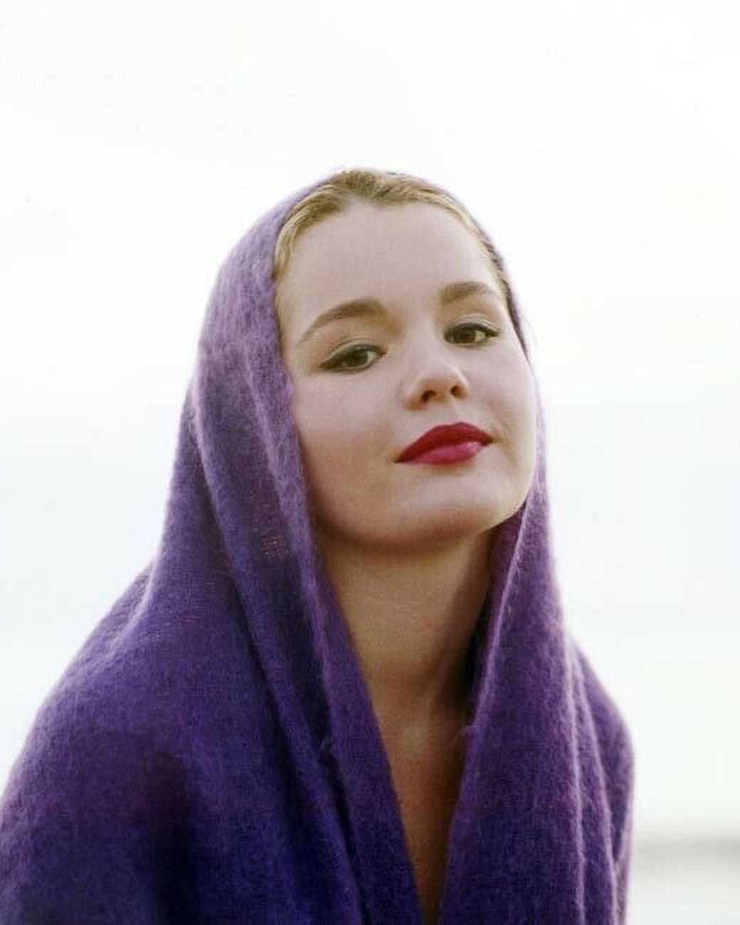 Tuesday Weld covers her head with purple scarf beautiful portrait 11x17 ...