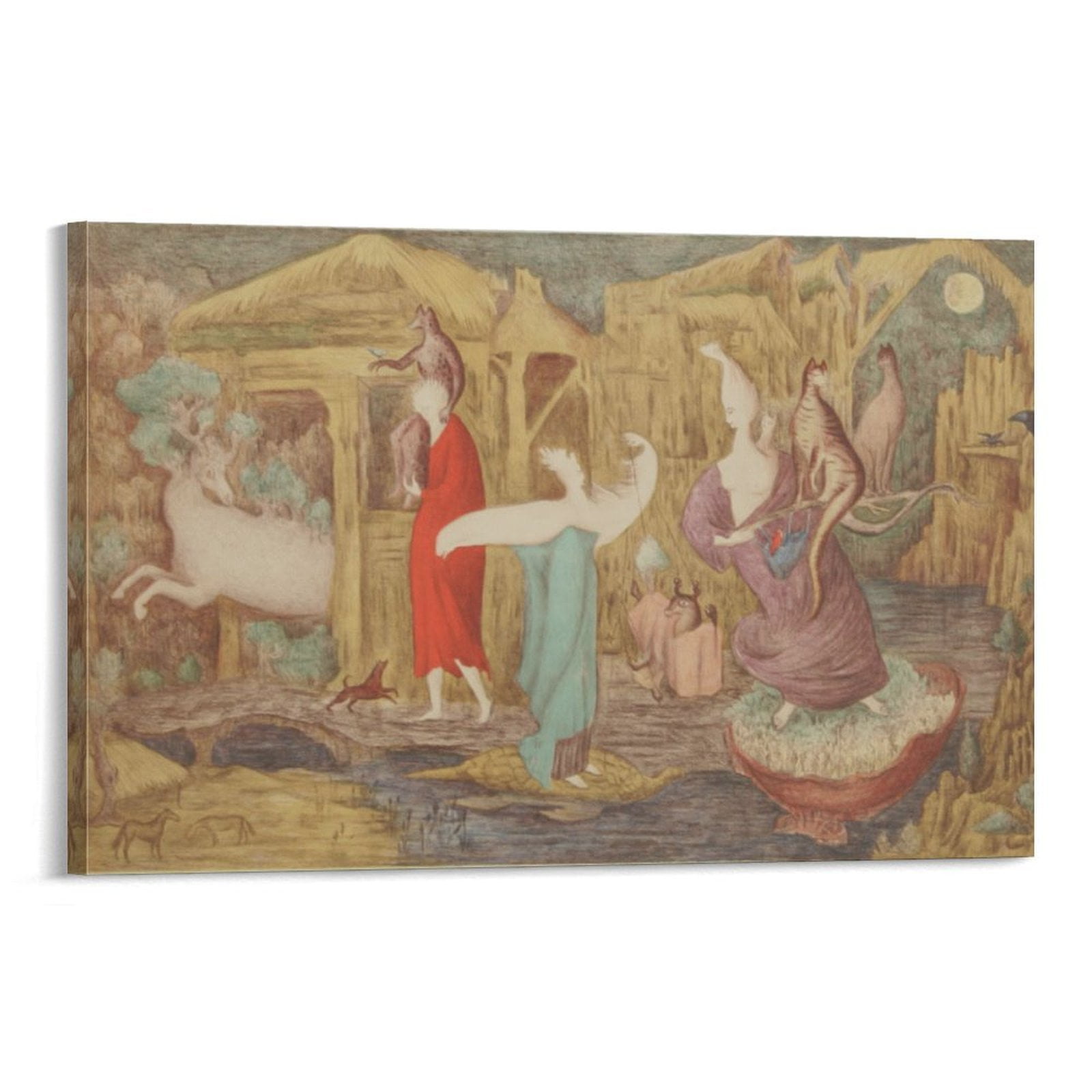 Tuesday (color) 1987 by Leonora Carrington Painting Canvas Poster Wall ...