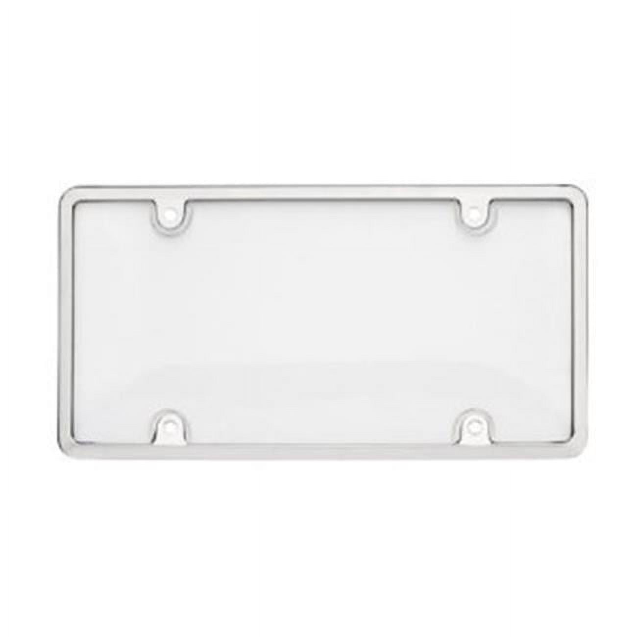 Tuf Combo License Plate Frame and Bubble Shield, Chrome And Clear ...