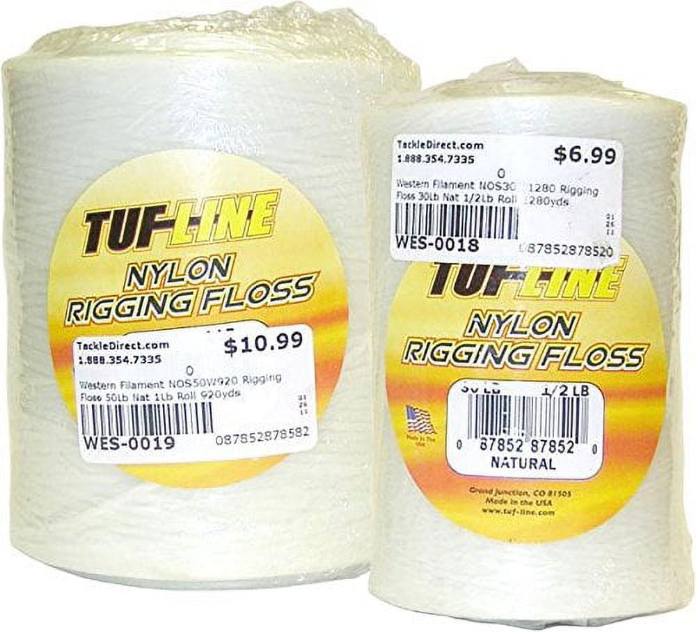 Tuf-Line NOS30W1280 Nylon Rigging Floss - Natural 30 lb 1/2Lb Roll ...