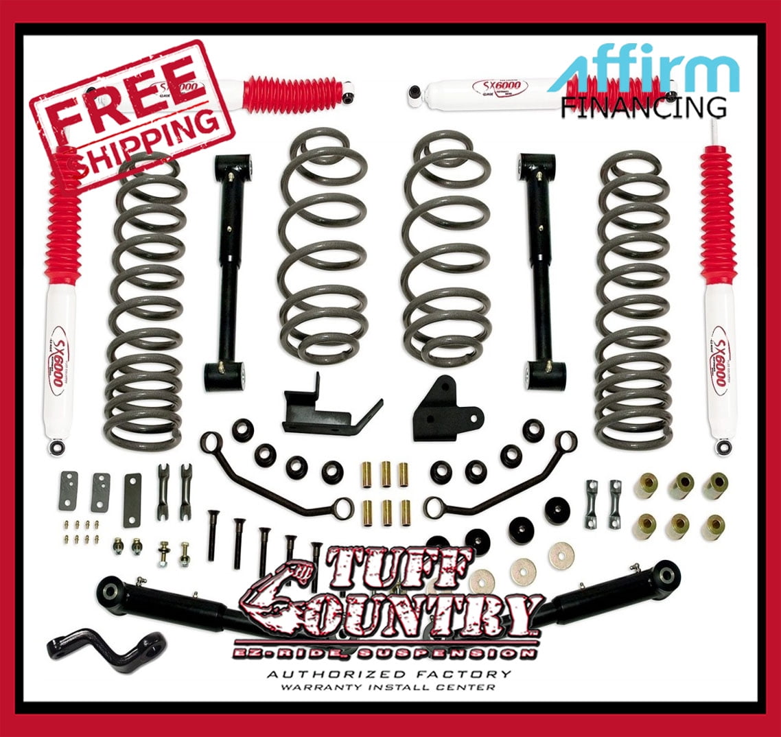 Tuff Country 44902KH 4" Lift Kit EZ-Flex with SX6000 Shocks for Jeep ...
