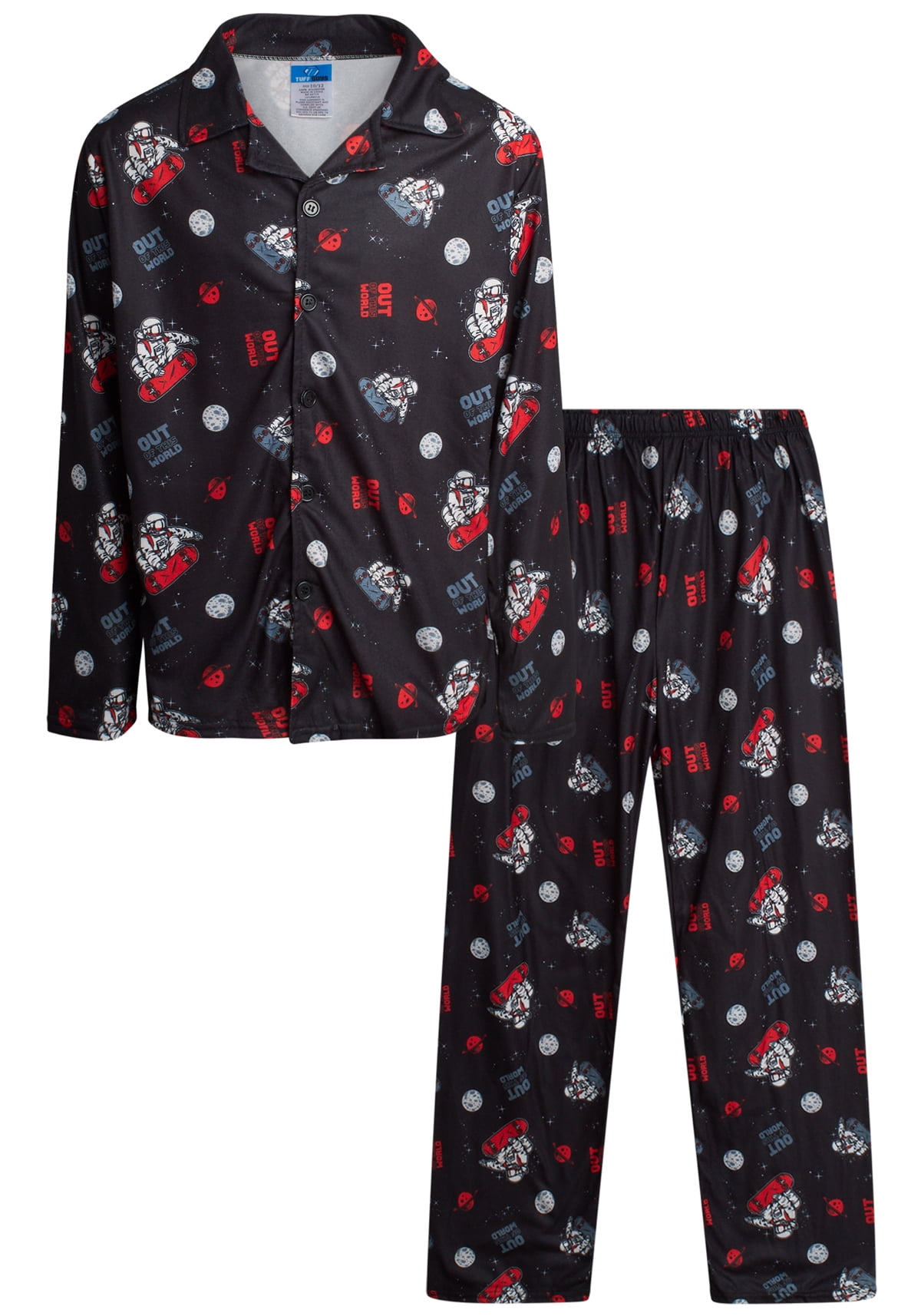 Tuff Guys Boys' Pajama Set - 2 Piece Flannel Long Sleeve Top and Sleep ...