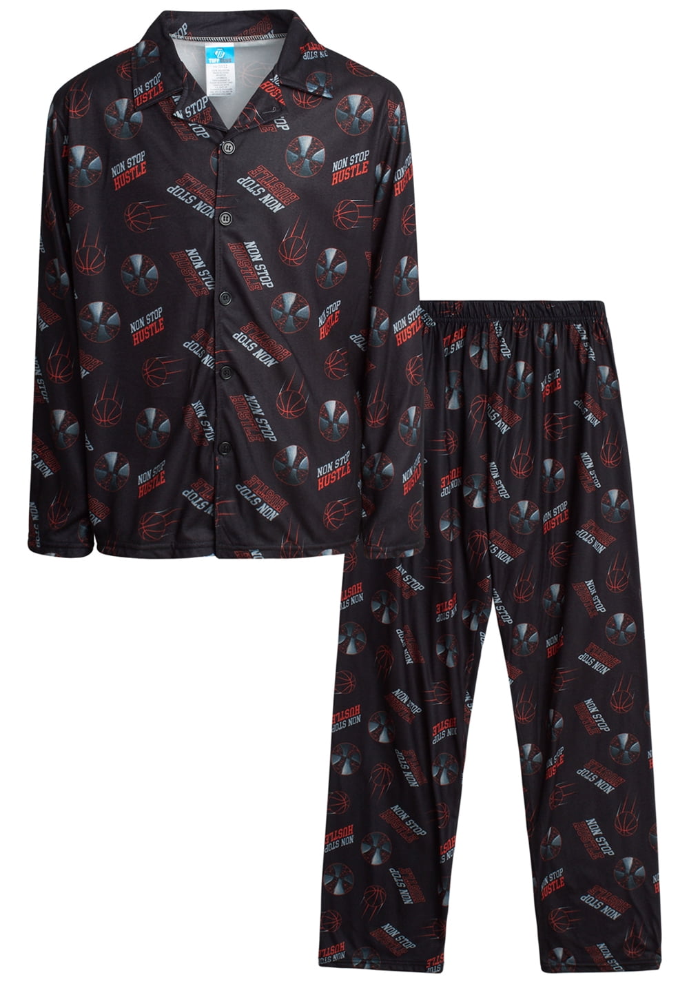 Tuff Guys Boys' Pajama Set - 2 Piece Flannel Long Sleeve Top and Sleep ...