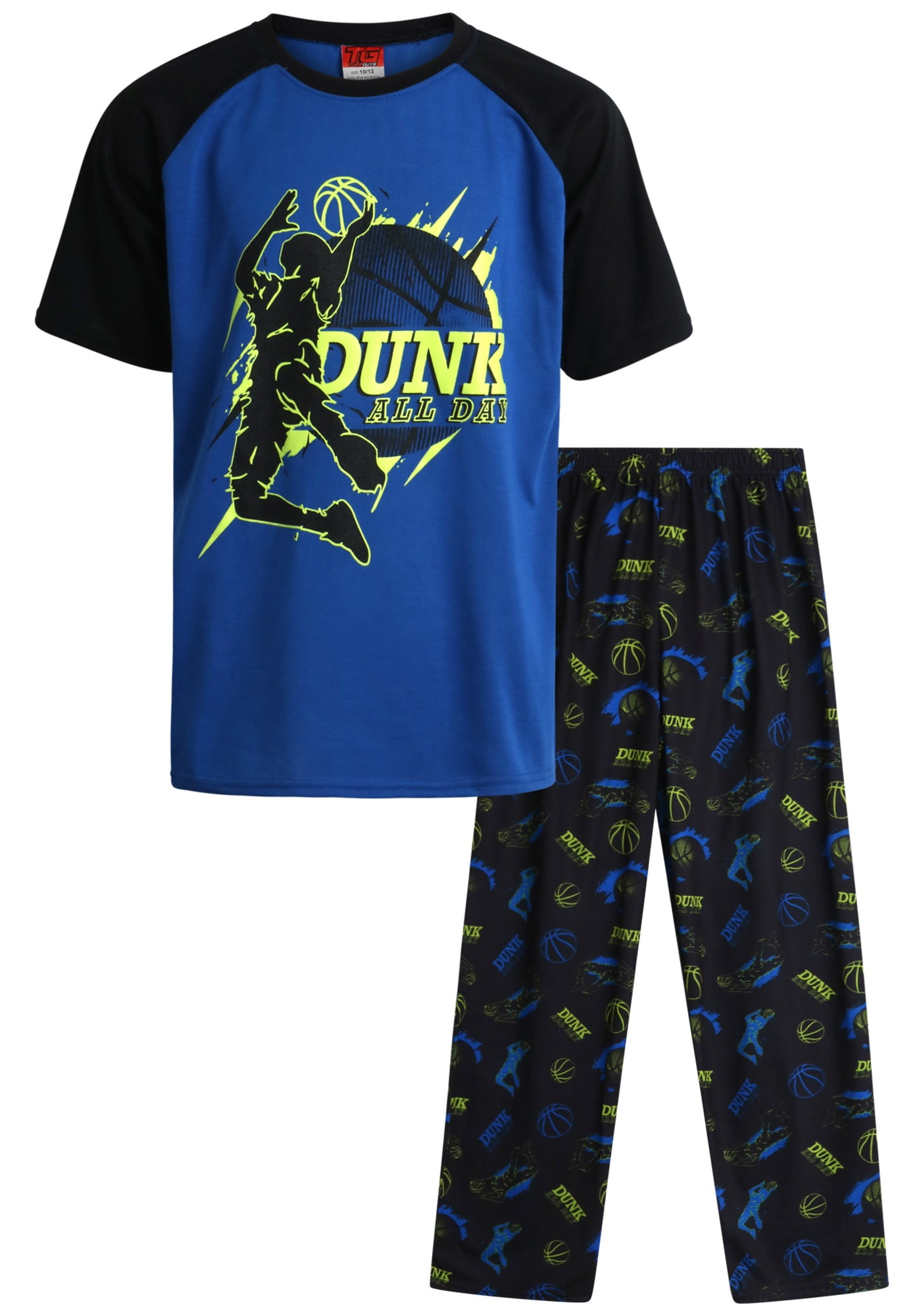 Tuff Guys Boys' Pajama Set - 2 Piece Sleep Shirt and Lounge Pants ...