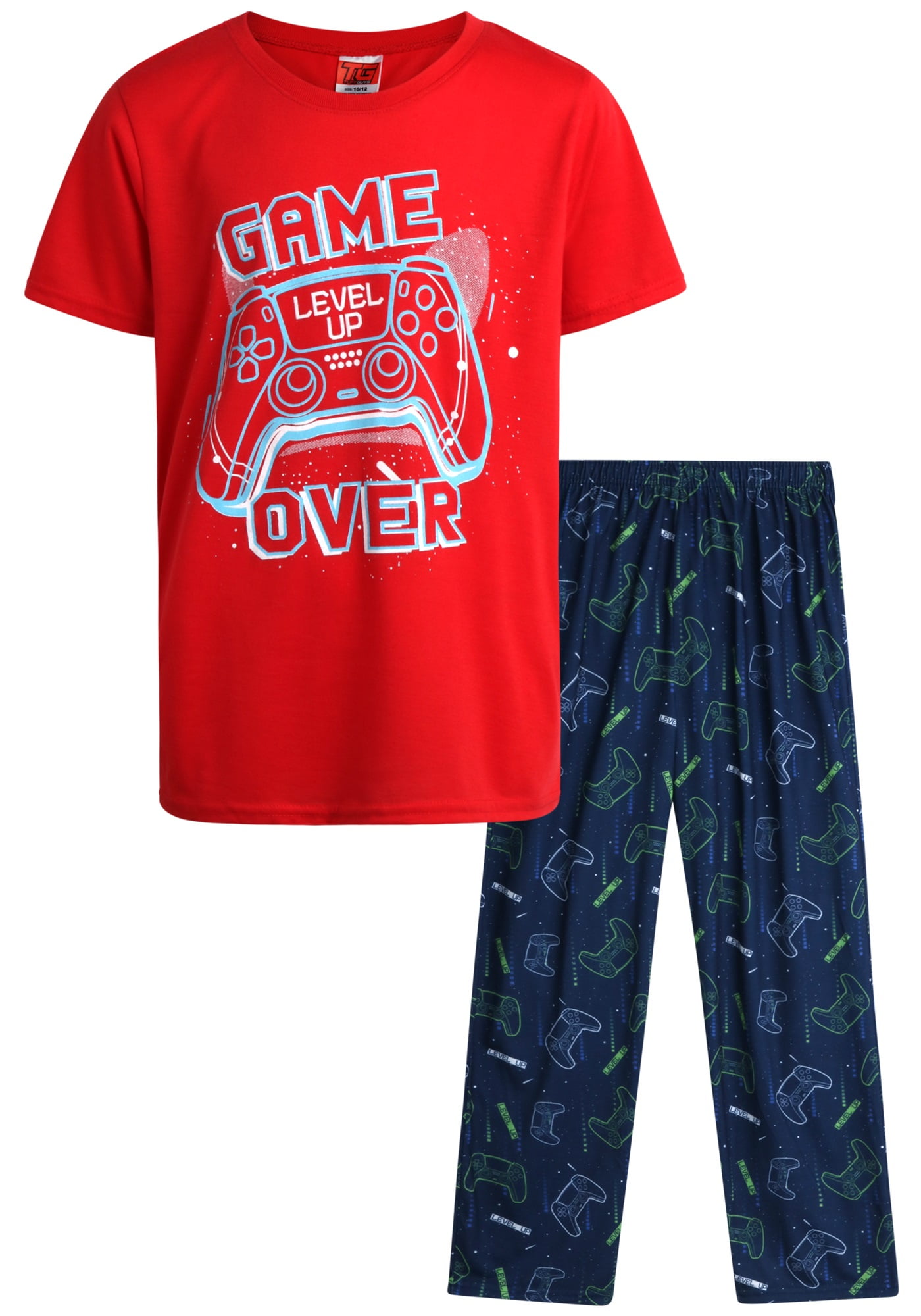 Tuff Guys Boys' Pajama Set - 2 Piece Sleep Shirt and Lounge Pants ...
