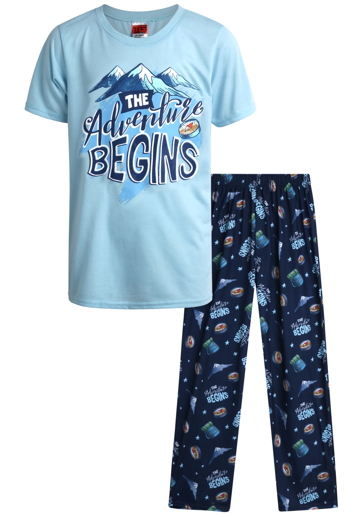 Tuff Guys Boys' Pajama Set - 2 Piece Sleep Shirt and Lounge Pants ...