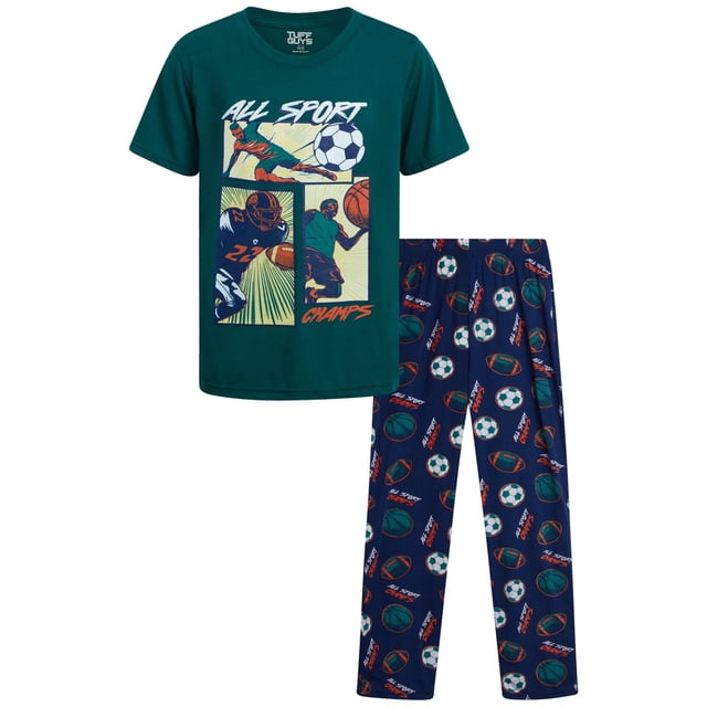 Tuff Guys Boys' Pajama Set - 2 Piece Sleep Shirt and Lounge Pants ...