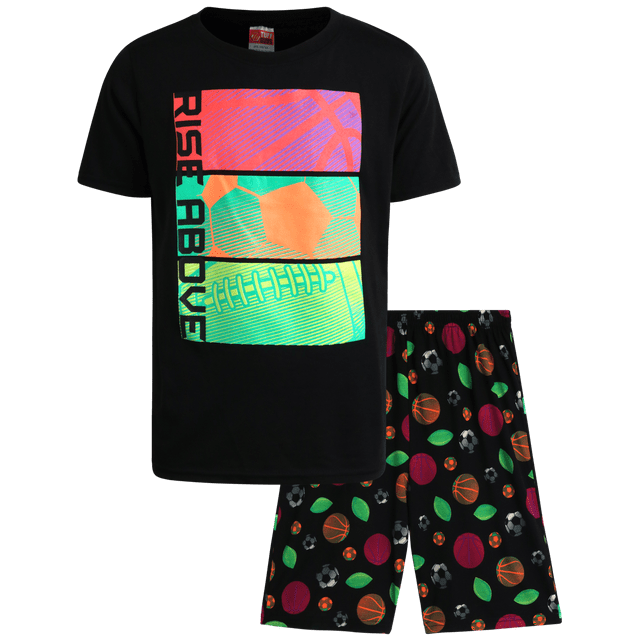 Tuff Guys Boys' Pajama Set - 2 Piece Sleep Shirt and Lounge Shorts ...